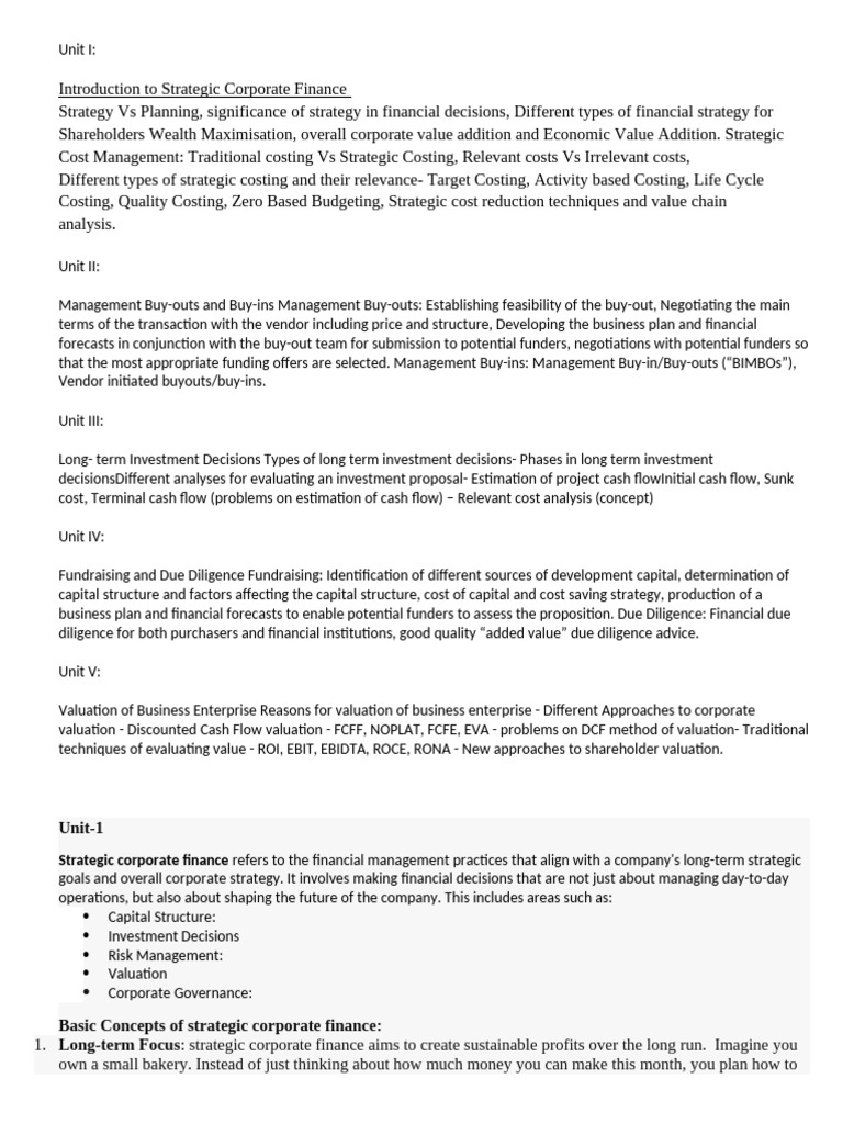 SCF unit 1 note (2) | PDF