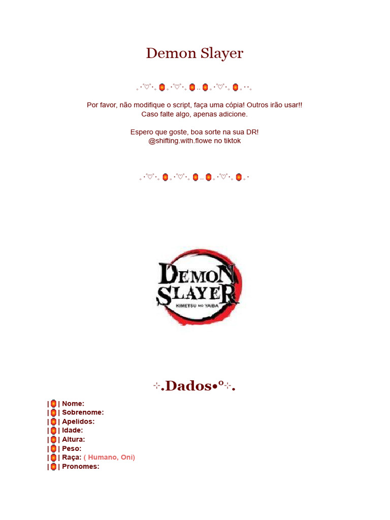 ?.Demon Slayer •°⊹ | PDF