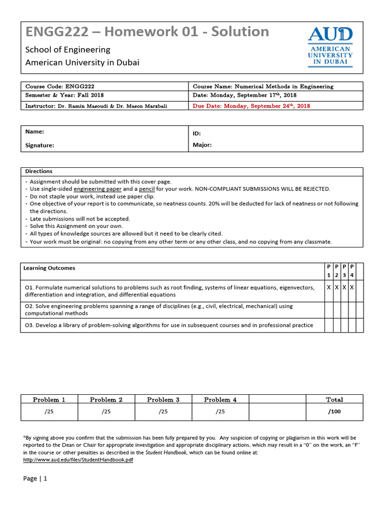 1.2 Assignment 1 - Solution | PDF