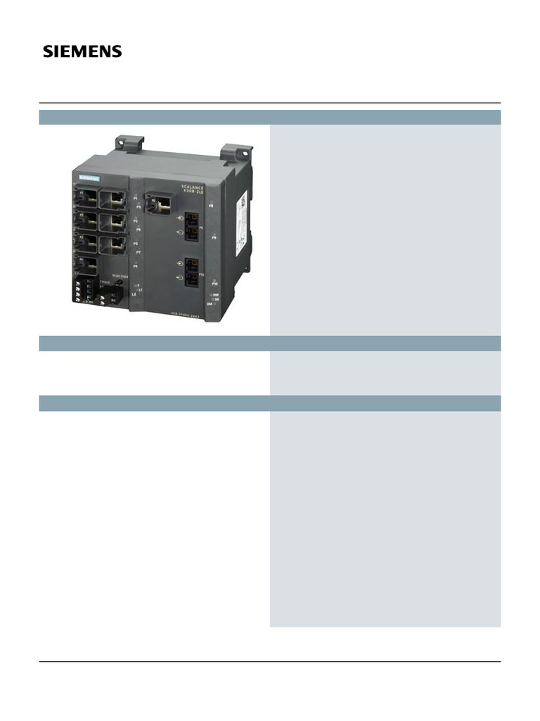 Scalance x308-2LD Switch | PDF