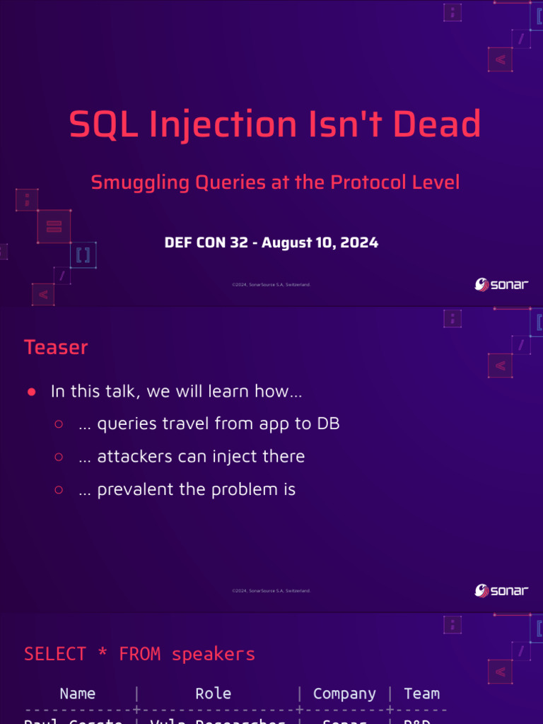 SQL Injection Isn't Dead | PDF