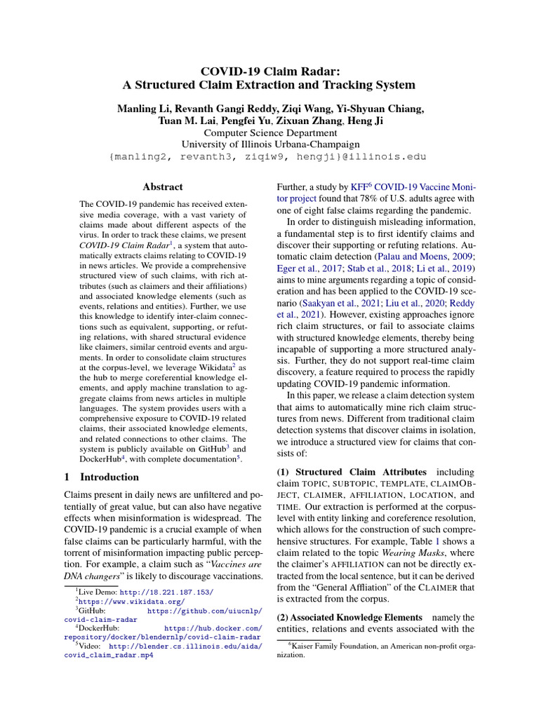 Claimradar 2022 | PDF