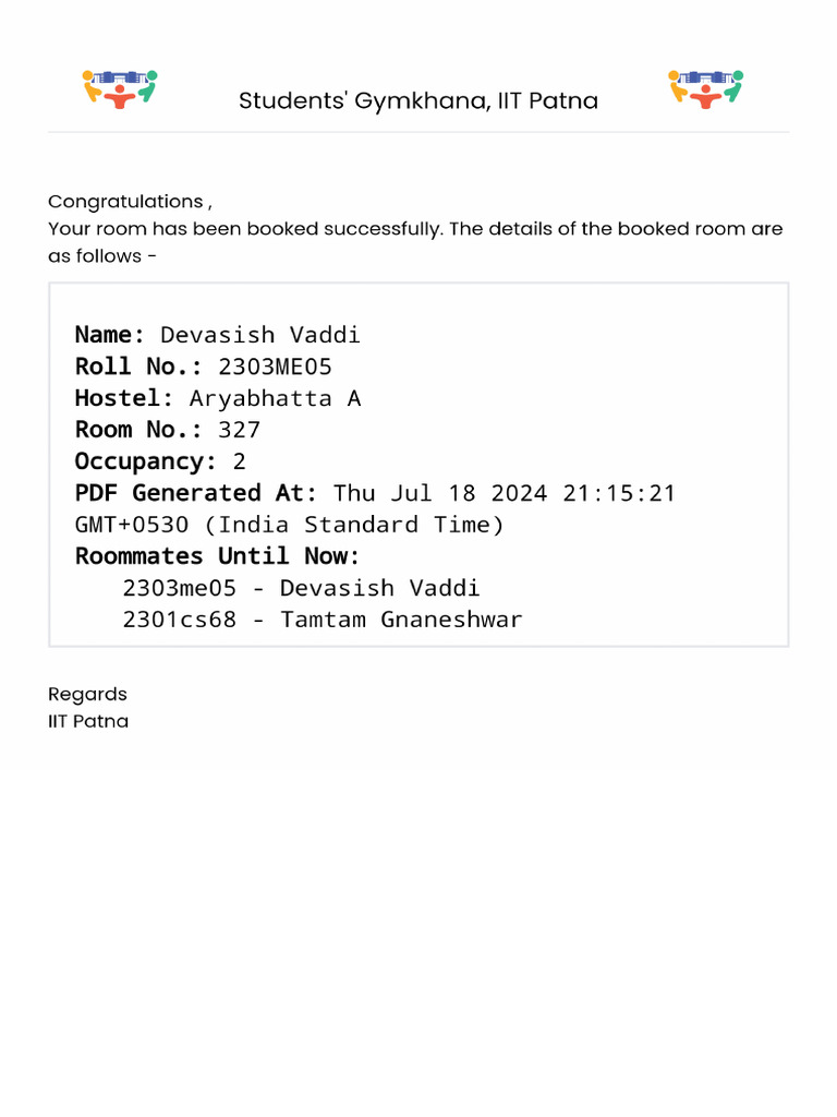 Room Allocation Details | PDF