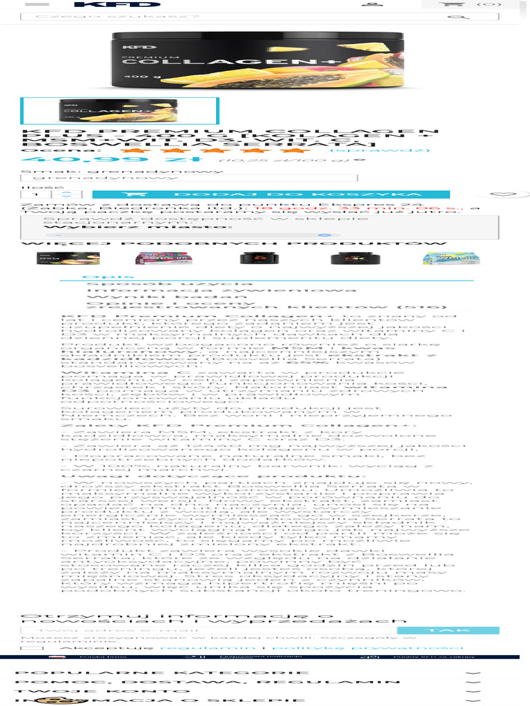 KFD Premium Collagen+ 400 G (Kolagen + MSM) | PDF