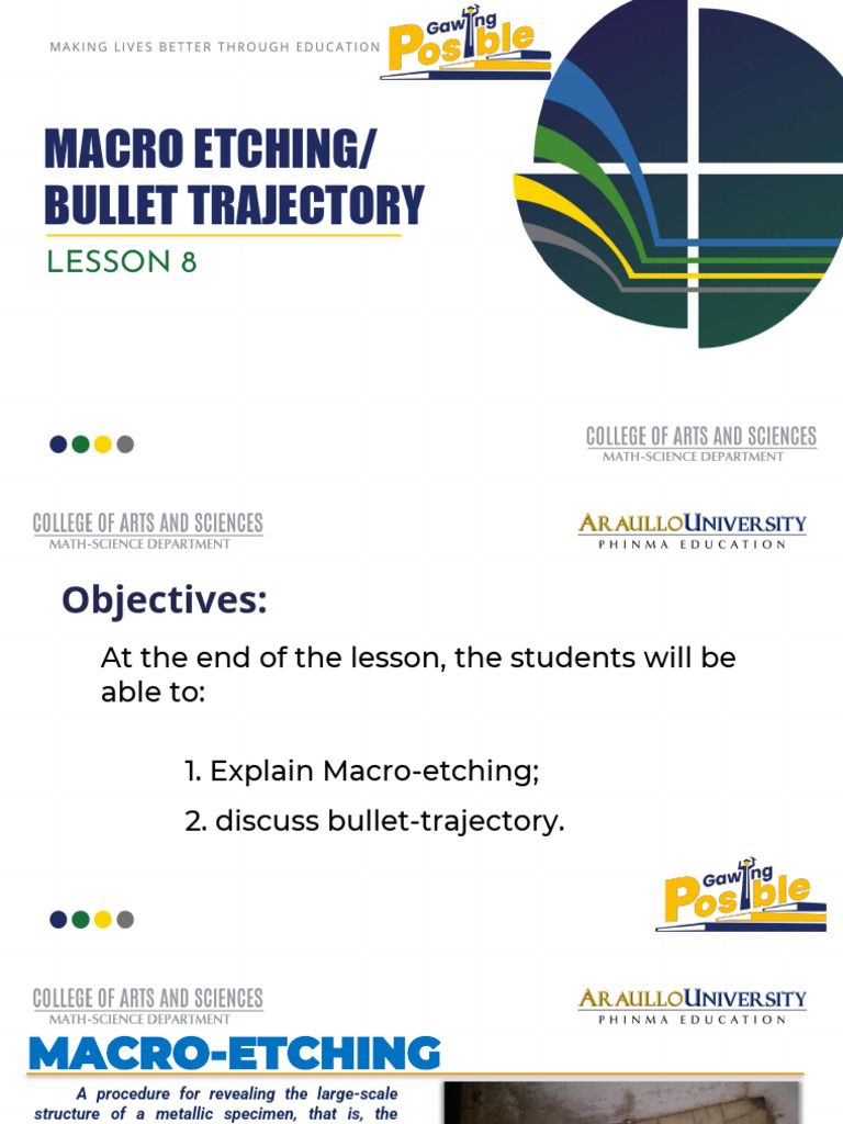 Lesson 8 - Macro-Etching and Bullet Trajectory | PDF | Bullet | Gun
