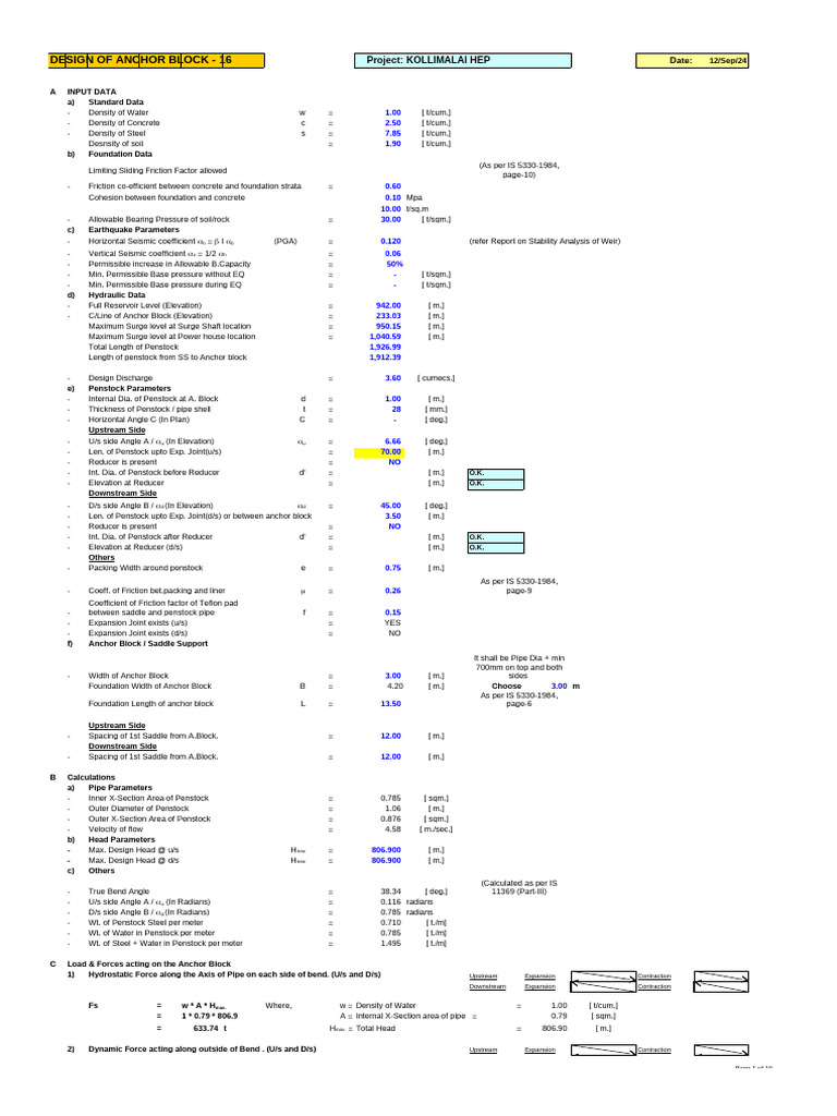 Anchor Block Design 24.08.21 NKK | PDF