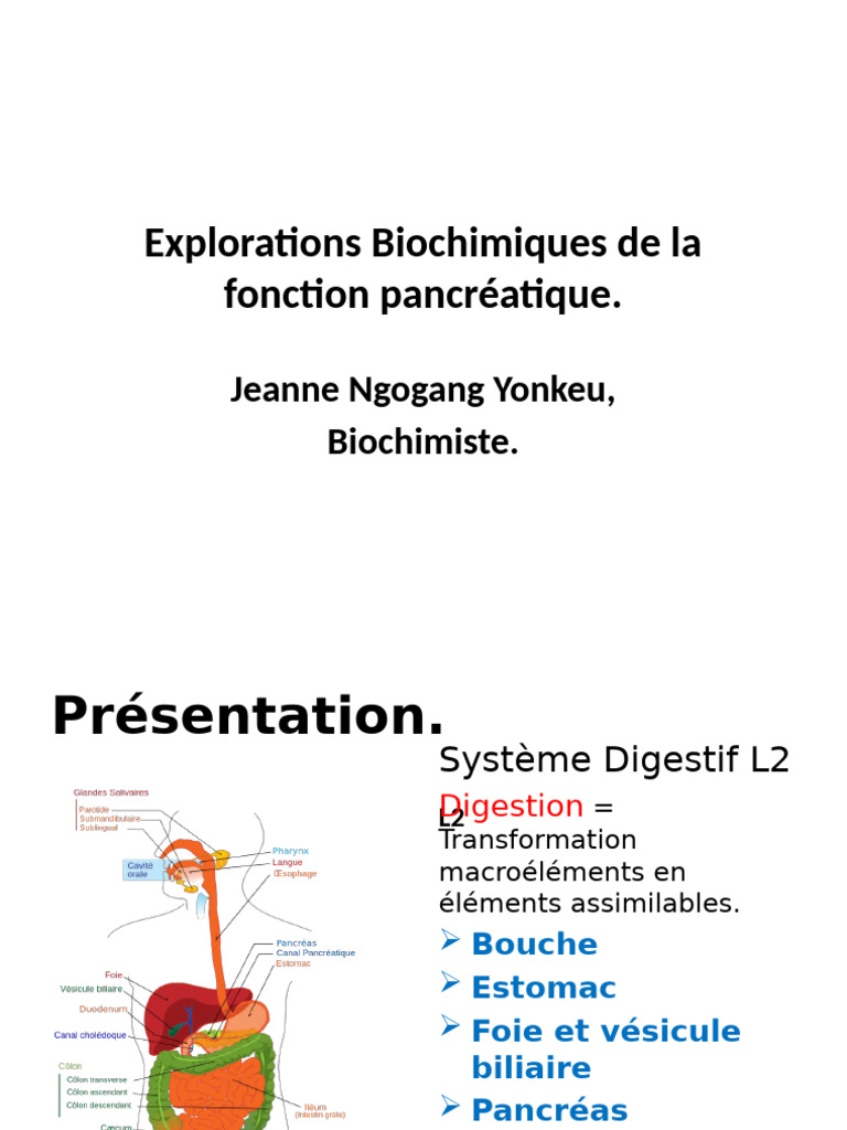 Exploration de La Fonction Pancréatique | PDF