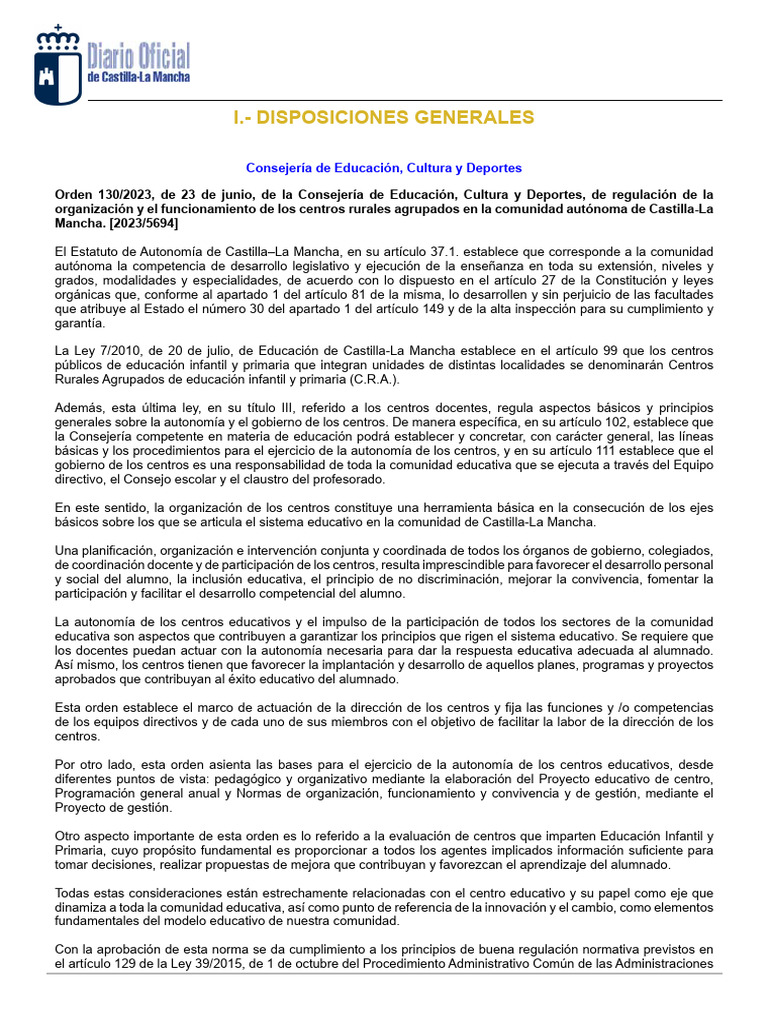 Orden 130 Cra Docm | PDF