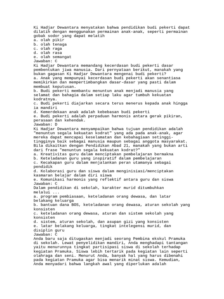 Kisi Kisi Soal Modul 1.4 | PDF