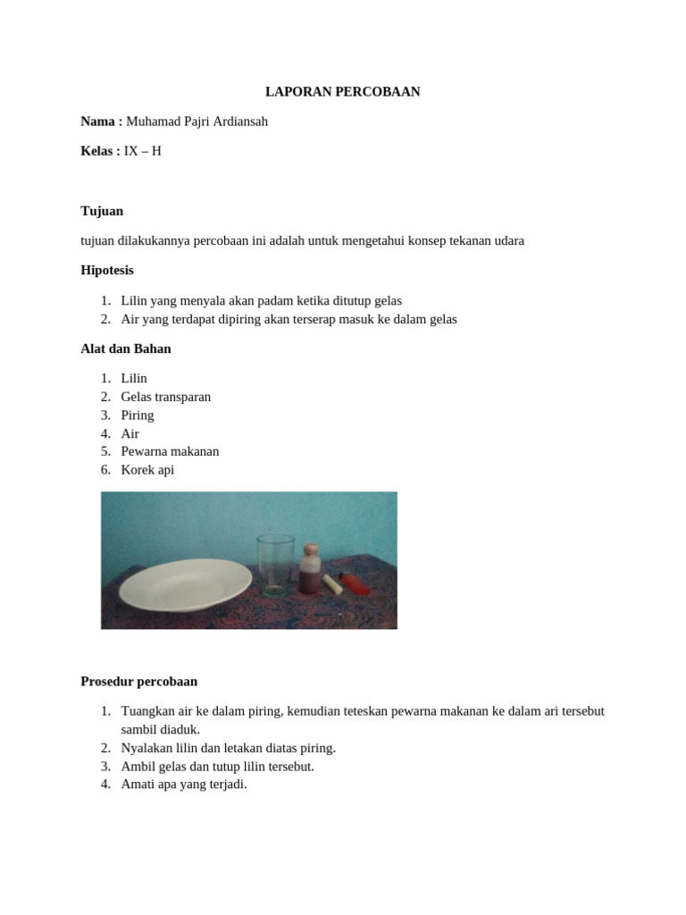 Laporan Percobaan | PDF