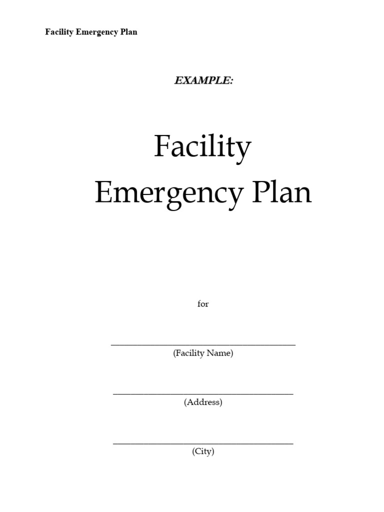 Facility Emergency Plan | PDF