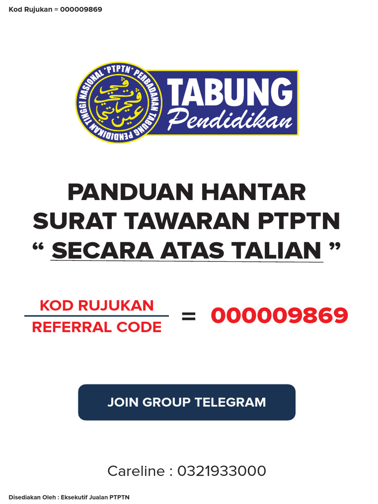 Panduan Hantar Surat Tawaran PTPTN | PDF