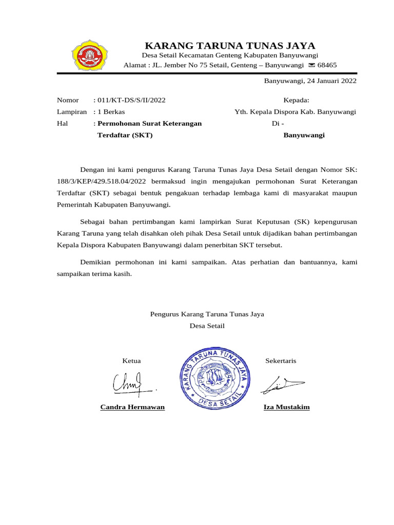 Permohonan SKT | PDF