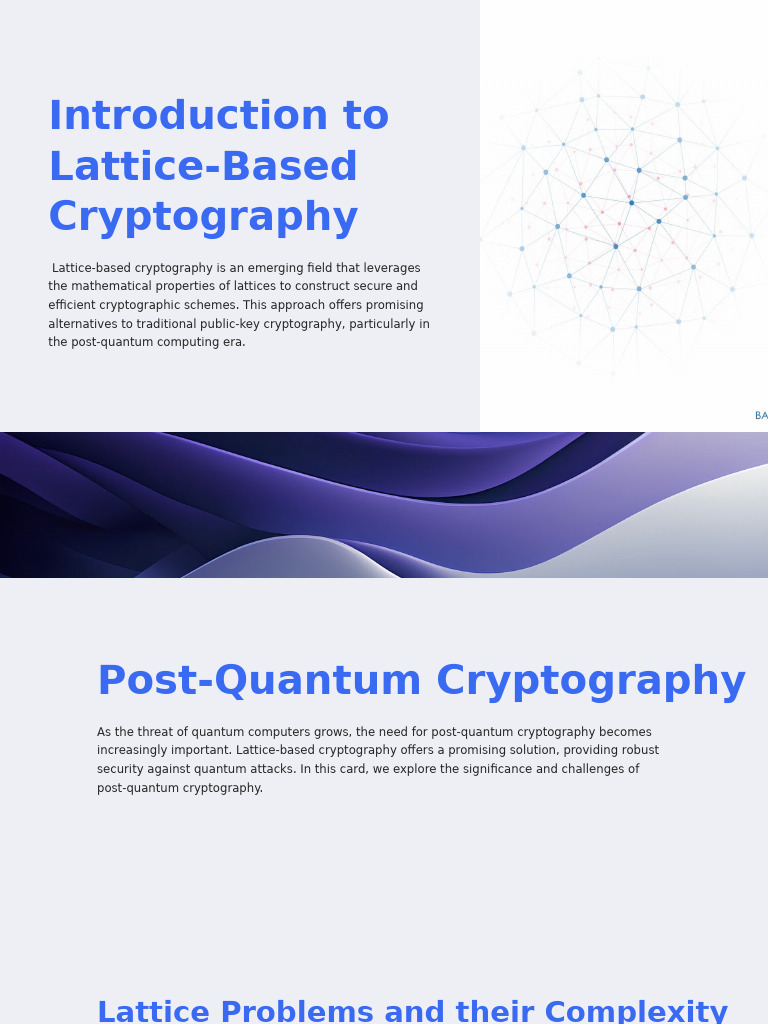 Introduction To Lattice Based Cryptography | PDF