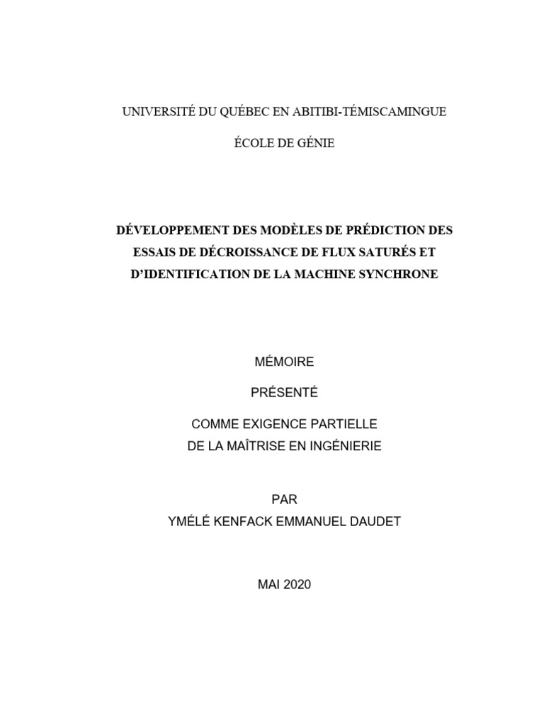 Machine Synchrone 2020 | PDF