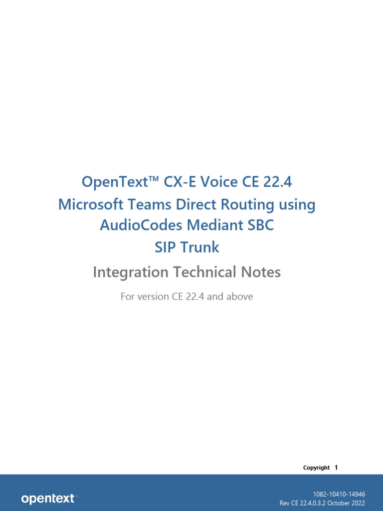 CallXpress - Microsoft Teams Direct Routing Using AudioCodes Mediant ...