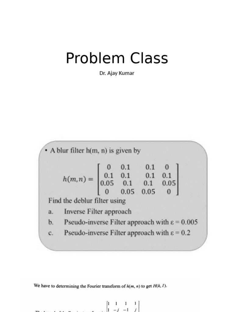 Problem Class | PDF