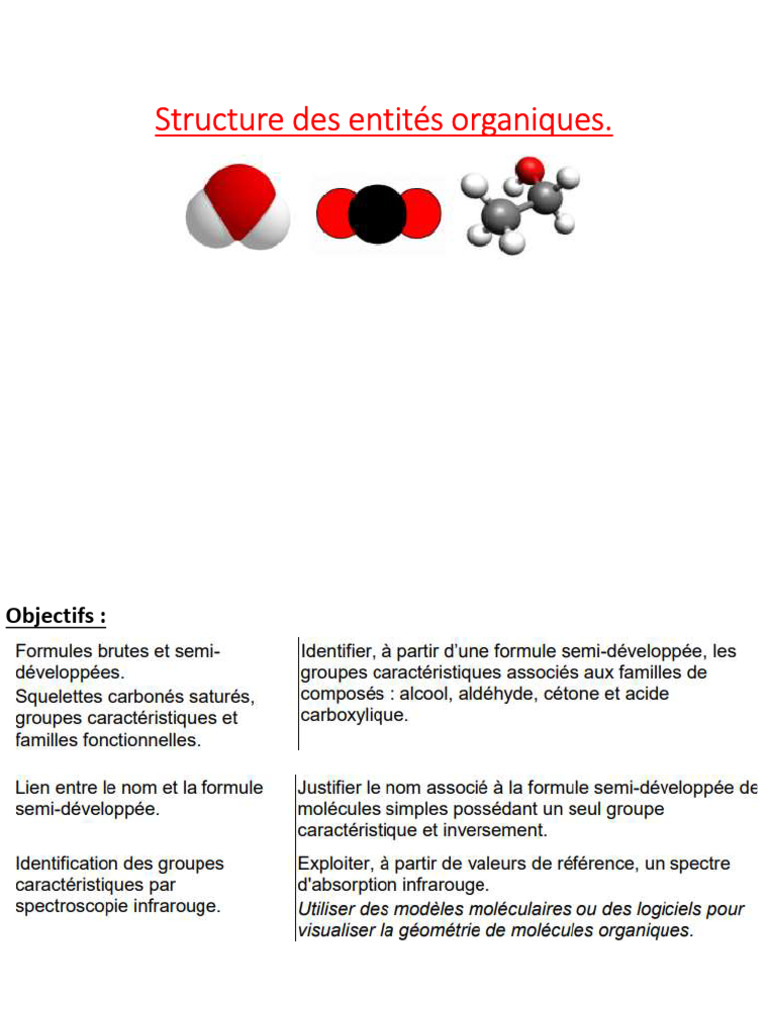 Structure Des Entités Organiques | PDF