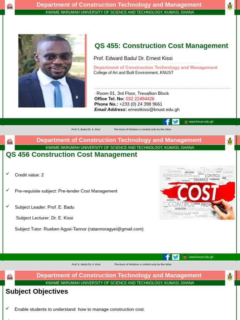 Construction Cost Management | PDF