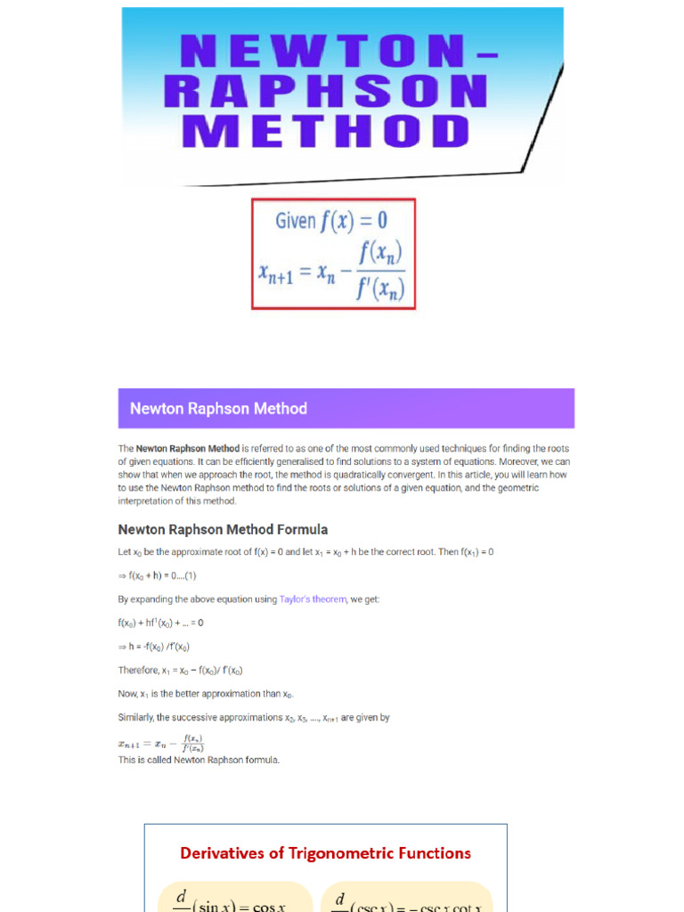 Newton Raphson Method | PDF