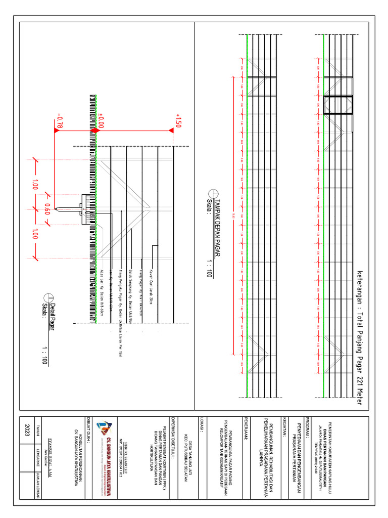 DED Pembangunan Pagar Padang Pengembalaan Ternak Sapi Di Pedesaan | PDF