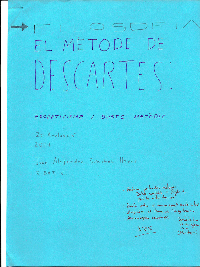 Escepticisme I Dubte Metòdic | PDF