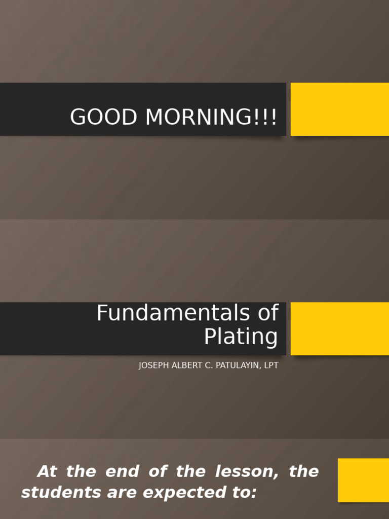 Lesson 4 Fundamentals of Plating | PDF