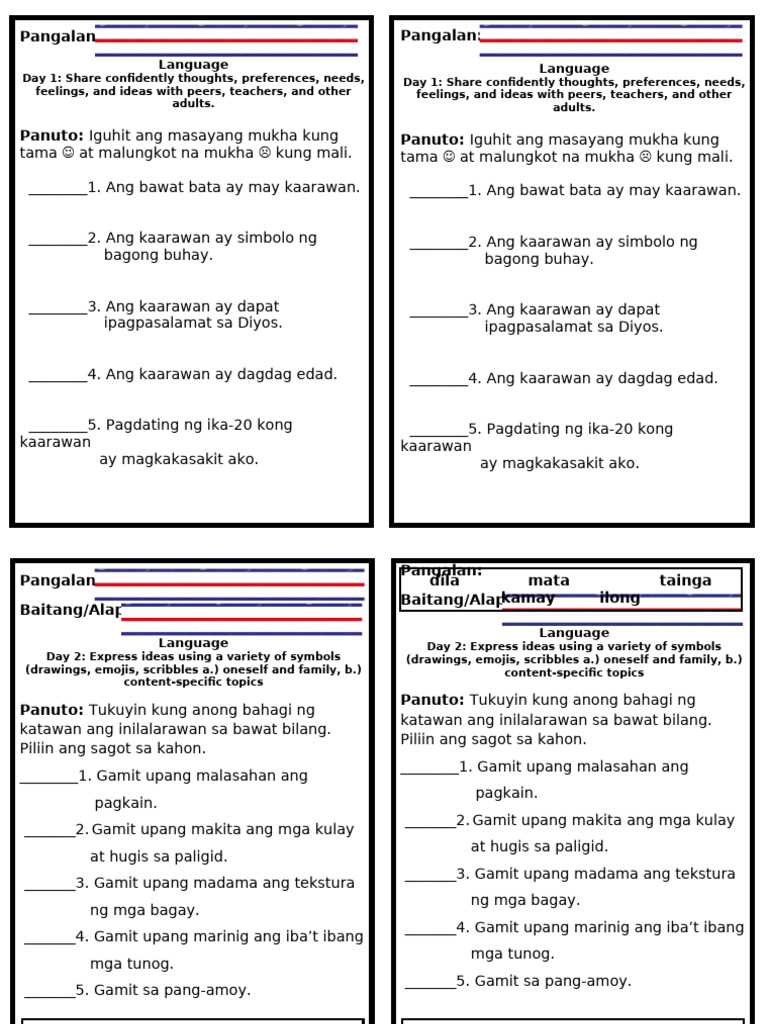 G1 Q1 W3 Language WS | PDF