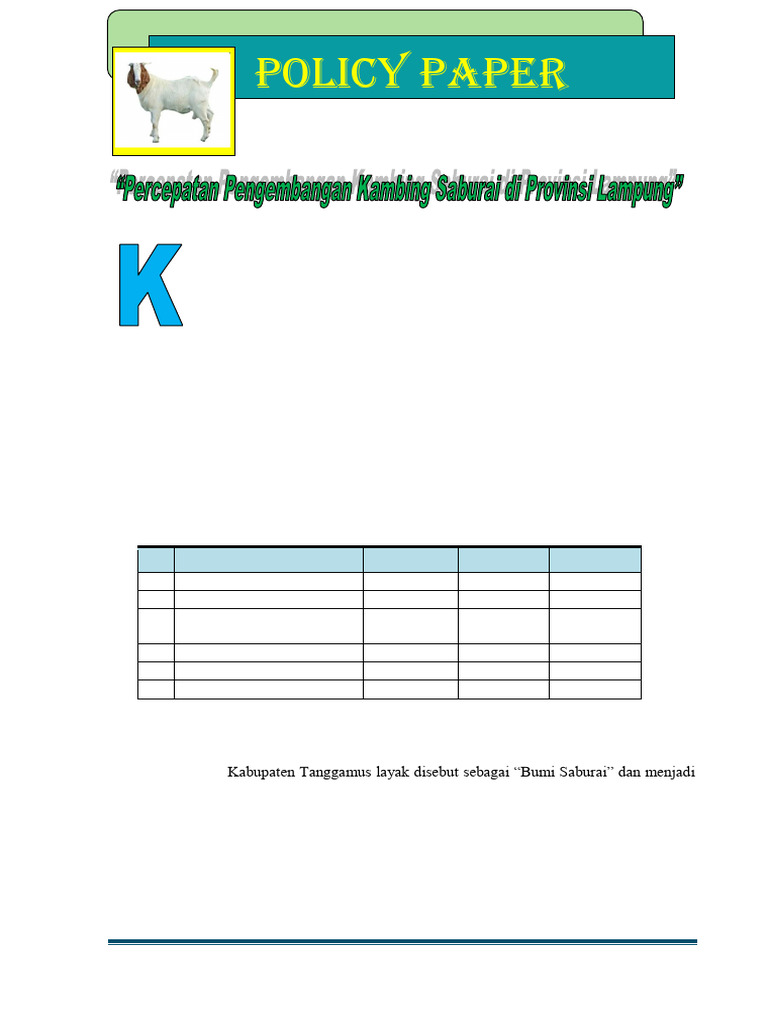 PP Kambing Saburai-1 | PDF