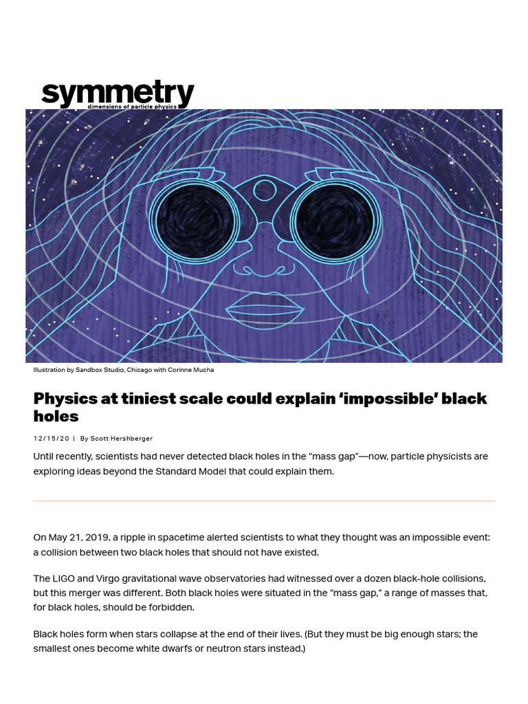 Physics at Tiniest Scale Could Explain Impossible Black Holes ...