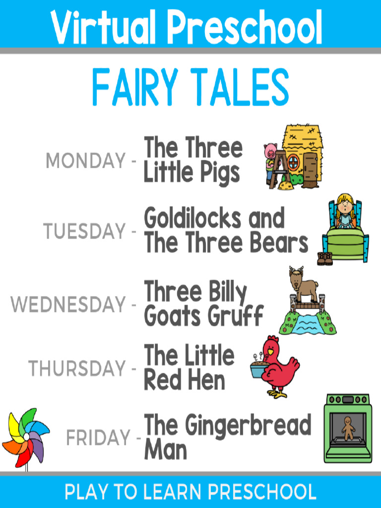 Virtual Preschool Fairytale Circle Time | PDF | Breads | Fairy Tales
