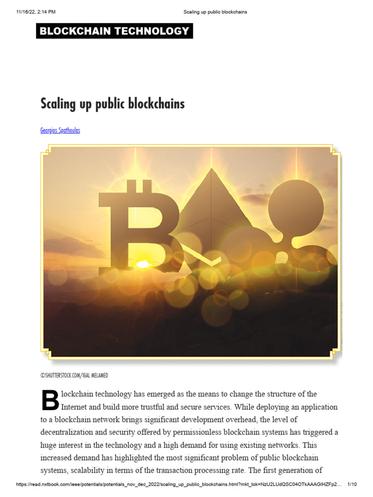 Scaling up public blockchains | PDF
