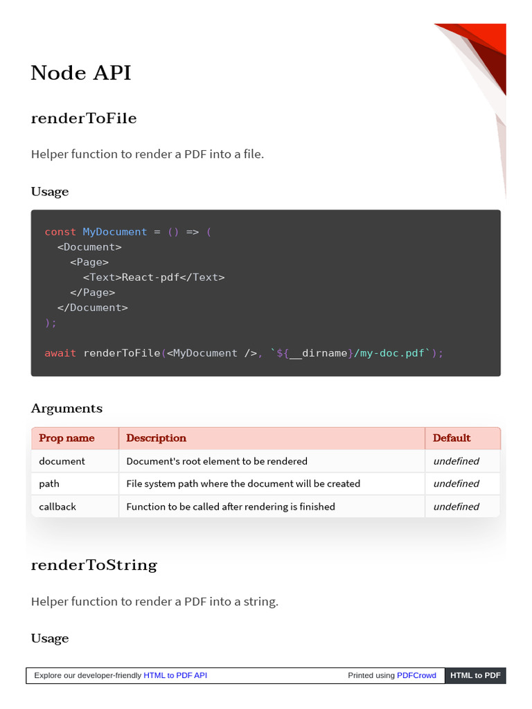 React PDF Org Node | PDF