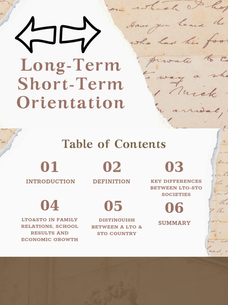 Long - Term and Short - Term Orientation | PDF