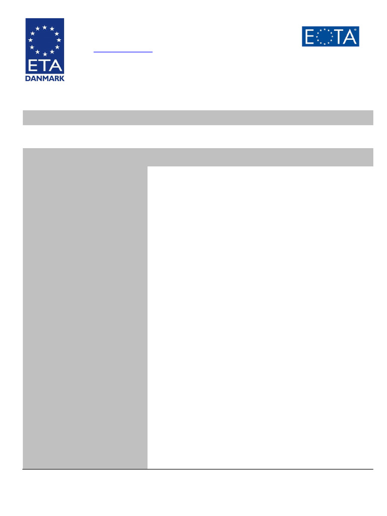 1.6 - ETA - European Technical Approval - New One | PDF