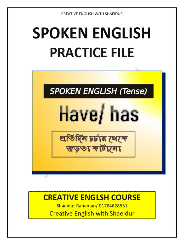 Book Have Has in Present Practive File Creative Course | PDF | English ...