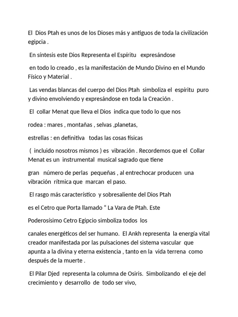 EXPLICACION INICIATICA DEL Dios Ptah-Ra | PDF