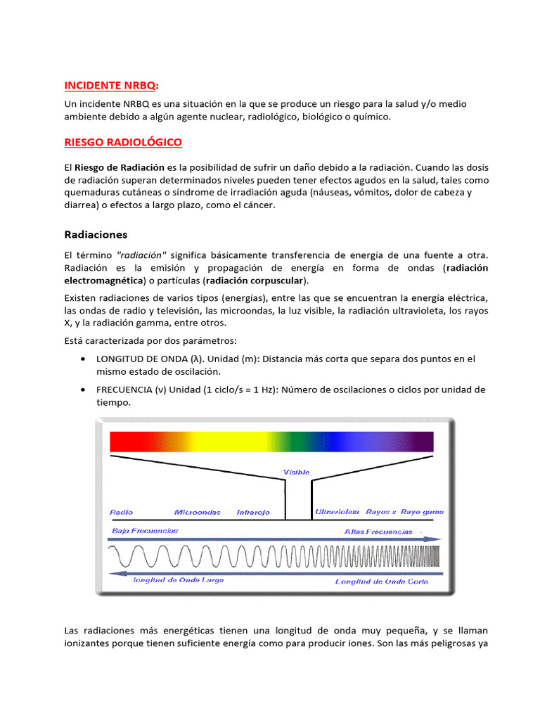 Riesgos NRBQ: Radiación y Química | PDF | Microbiology