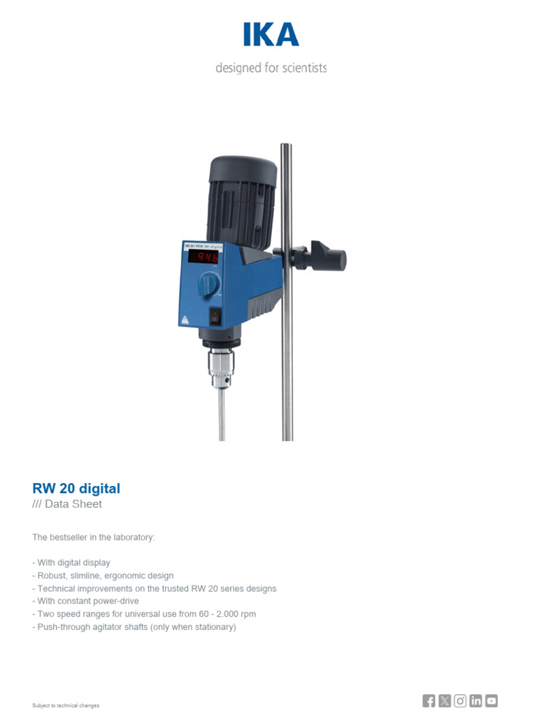 Data Sheet RW 20 Digital | PDF
