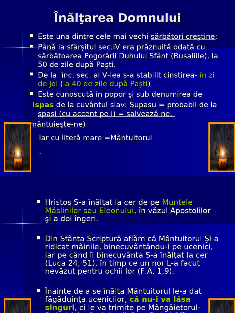 Inaltarea Domnului Pptclasa Avia A | PDF