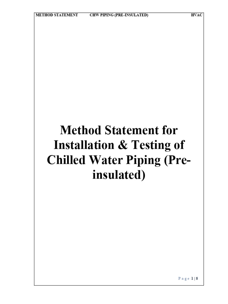 Pre-Insulated Chw Pipe | PDF