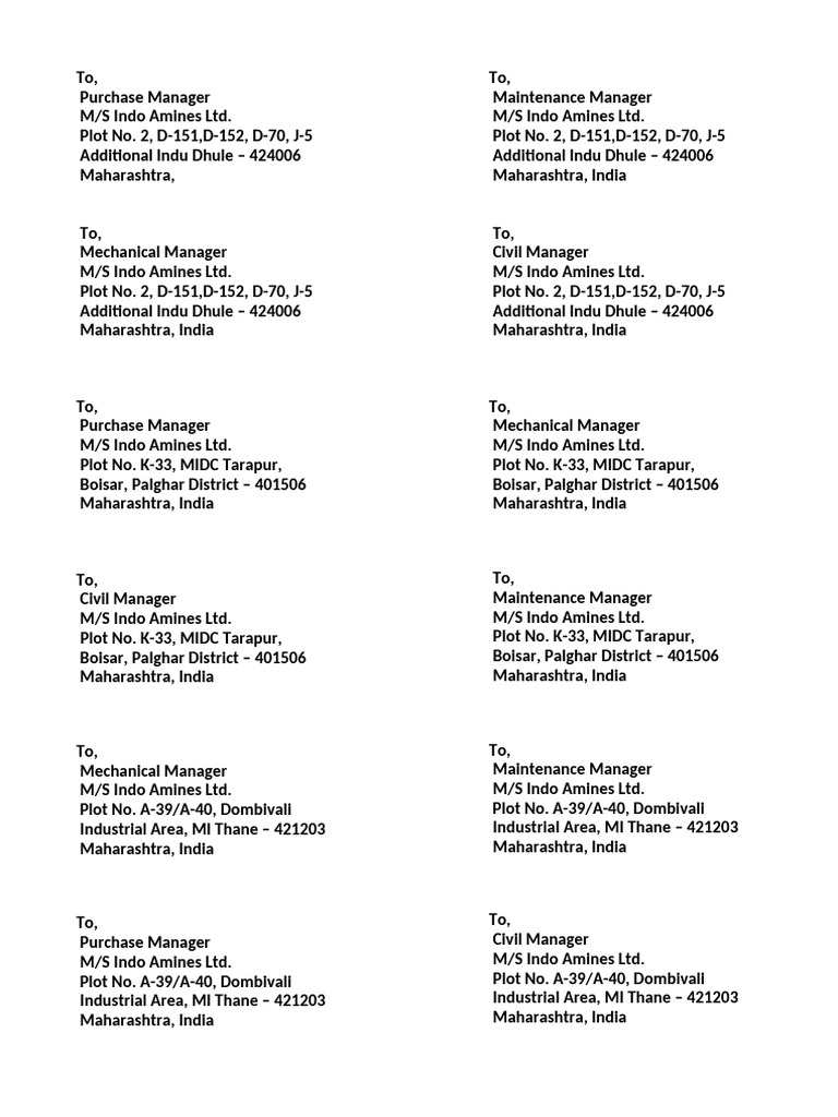 sample address - Copy 13 | PDF