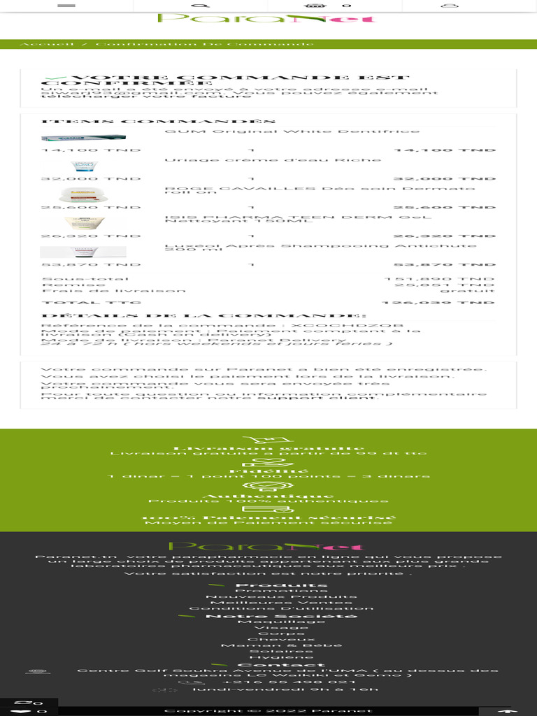 Confirmation de Commande | PDF