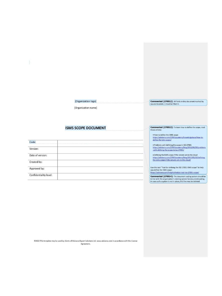 Isms Scope Document | PDF