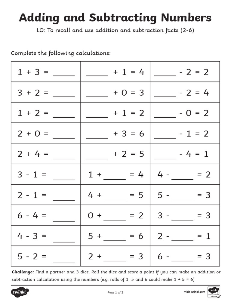 T-N-2184-Number-Facts-Worksheet-2-6 | PDF