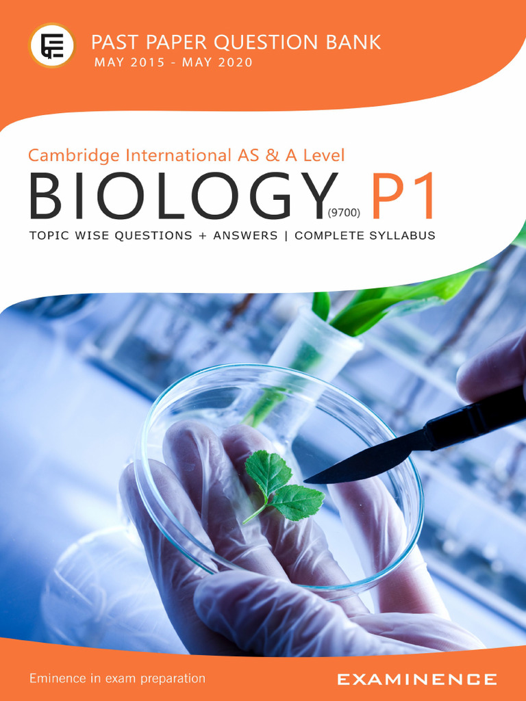 9700 BIOLOGY P1 - Question Bank | PDF