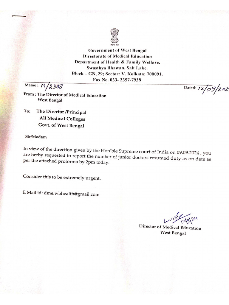 Report - Resumption of Duty | PDF