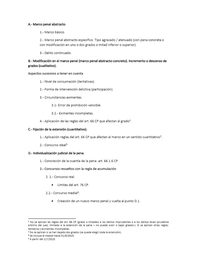 Determinación de La Pena - Esquema | PDF