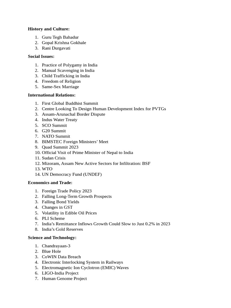 Important Headings | PDF