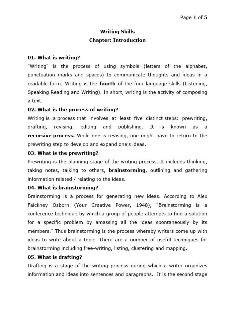 Bba-47 PDF-05. Introduction To Writing Skills | PDF